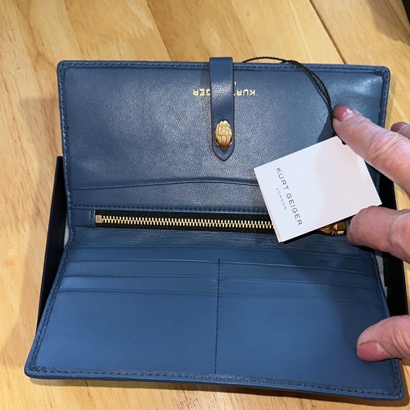 Kurt Geiger | Bags | Kurt Geiger Nwt Teal Quilted Wallet | Poshmark
